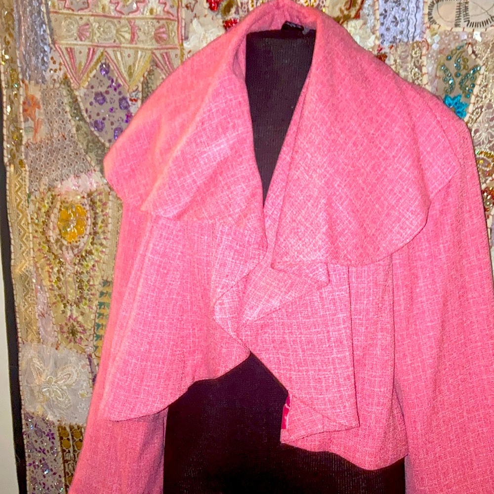 100% Polyester Layered Collar Open Pink With Orange A… - Gem